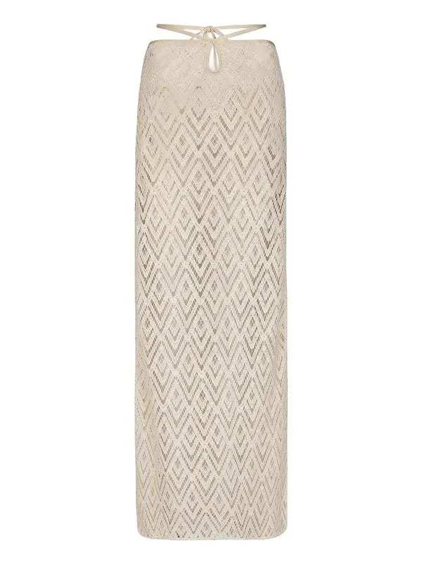 Johanna Ortiz Soul Crochet Maxi Skirt - Ecru