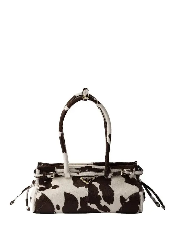 Prada Bonnie Leather Top Handle Bag - White