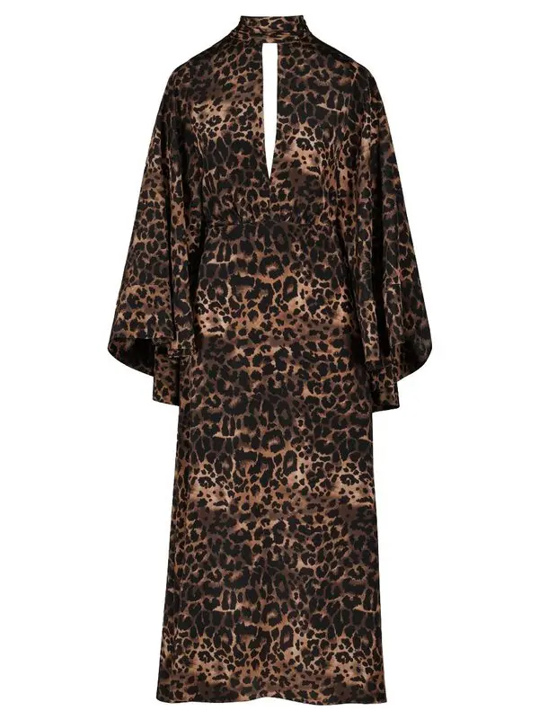 Johanna Ortiz Candelaria Treasured -print Silk-blend Midi-dress - Leopard