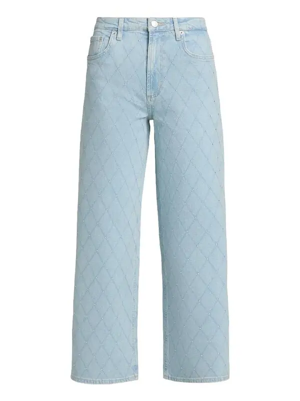 Rails Getty Cotton Straight-leg Crop Jeans - Quilted Stud