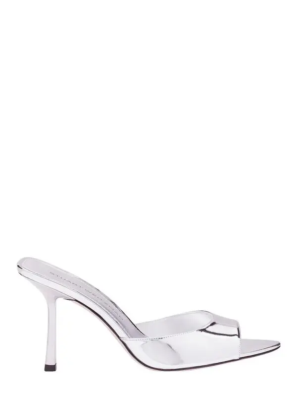 STUART WEITZMAN Lexington 85mm Leather Mules - Silver