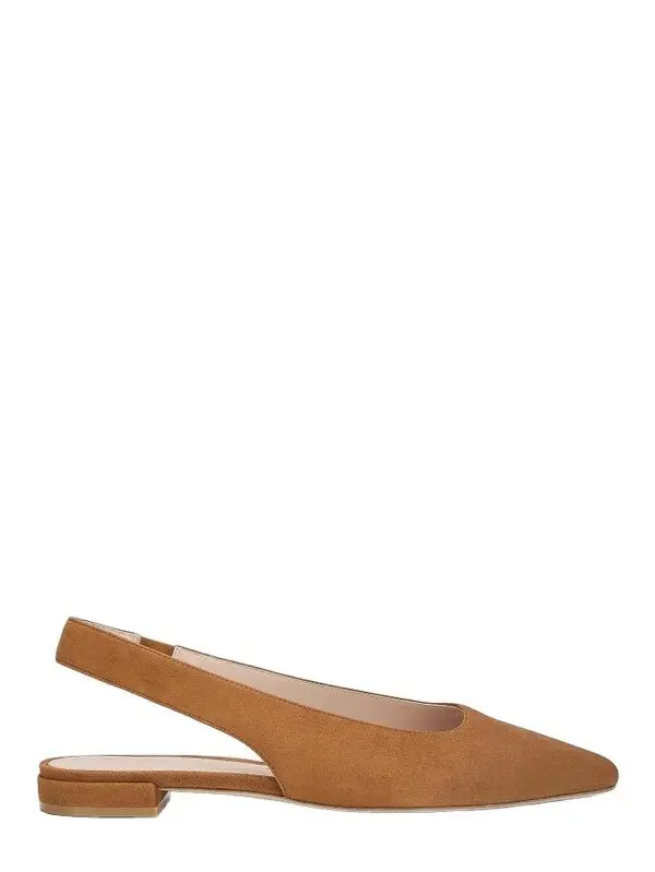 STUART WEITZMAN Stassi Suede Slingback Flats - Boho Tan
