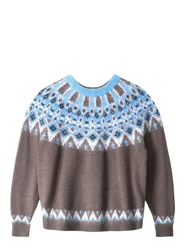 Staud Zane Fair Isle-style Wool-blend Sweater - Banff