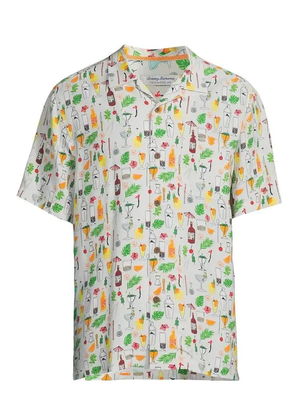 Tommy Bahama Veracruz Cay Lemon Lounge Shirt - Foggy Dew