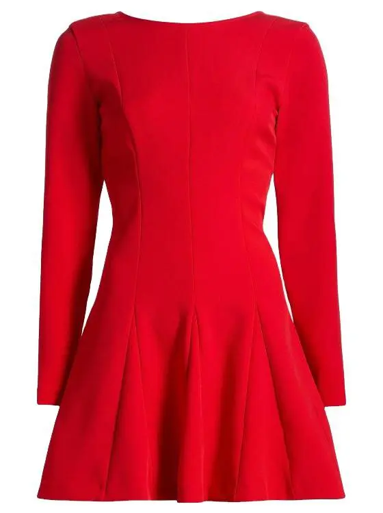 KIKA VARGAS Tala Crepe Minidress - Red