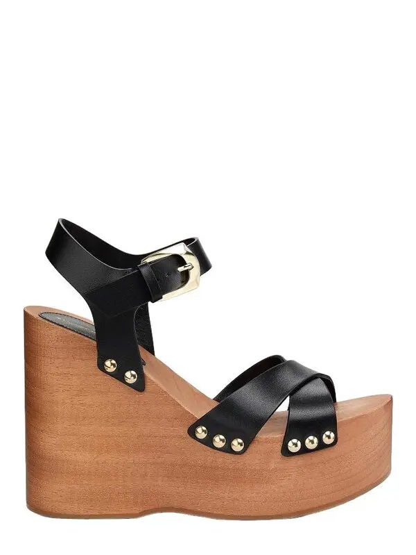 STUART WEITZMAN Kate 135mm Studded Leather Clogs - Black