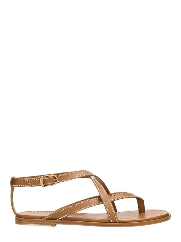 STUART WEITZMAN Park Leather Sandals - Boho Tan