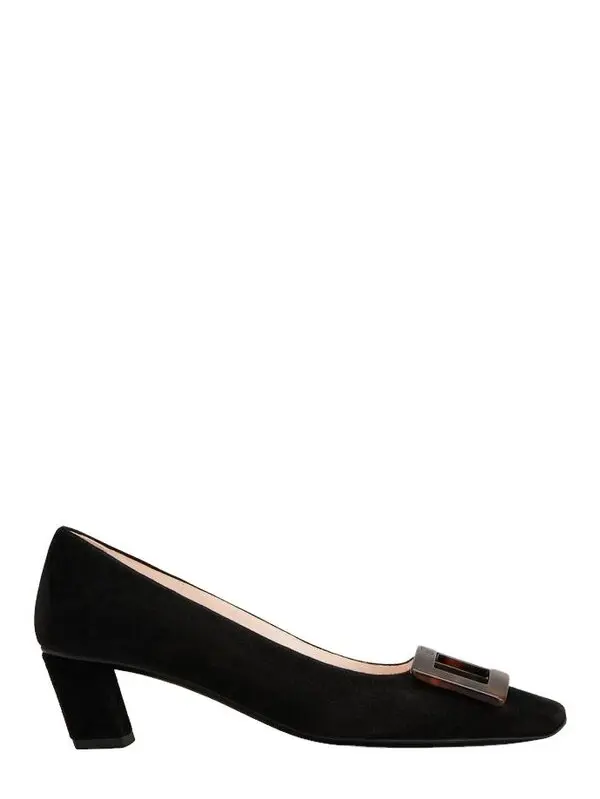 ROGER VIVIER Belle Vivier 45mm Suede Pumps - Nero