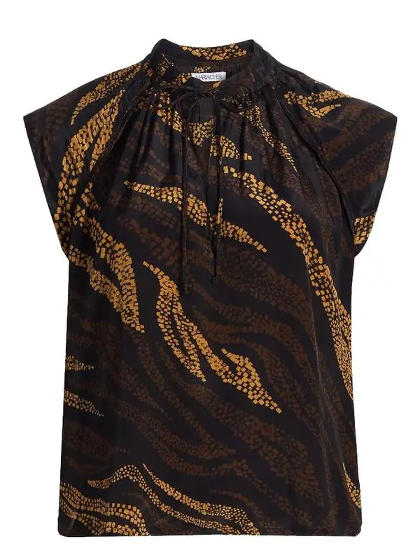 MARIA CHER Bowie Keyla Printed Top - Brown