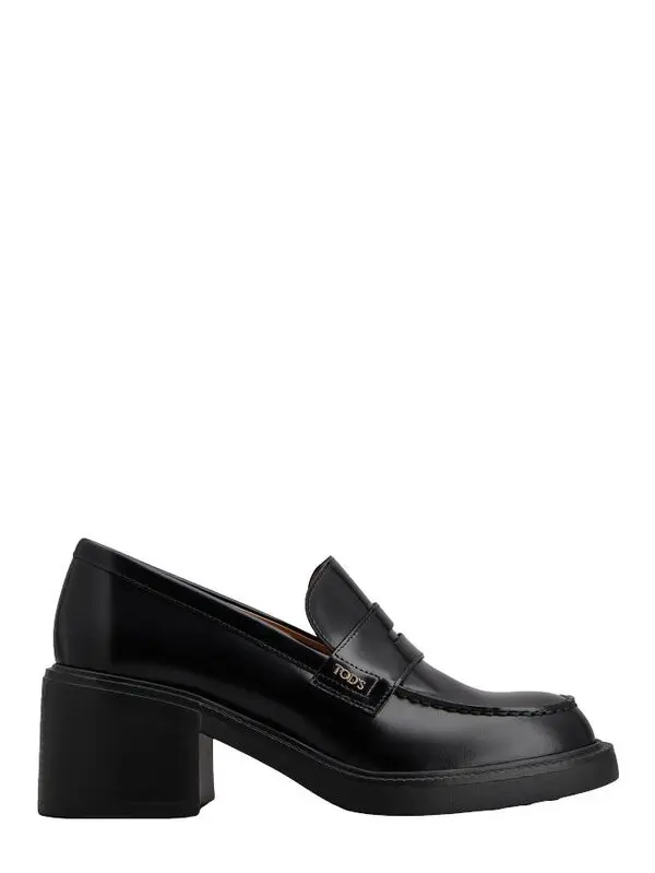 TOD'S 60mm Leather Penny Loafer-style Pumps - Nero