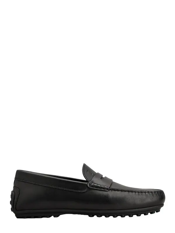 TOD'S City Gommino Leather Driving Loafers - Black