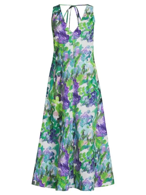 Natori Ayame Floral Watercolor-print Maxi Dress - Multi