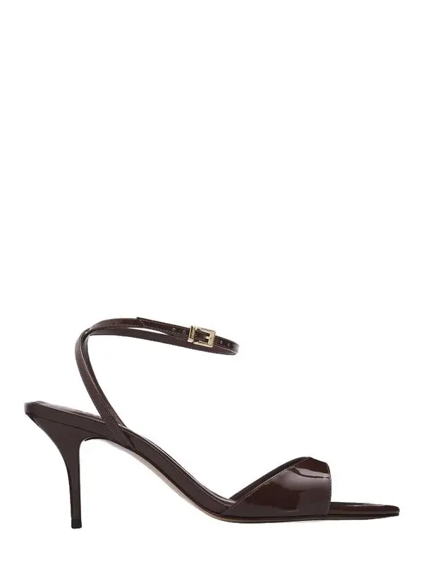 Schutz Elodie 75mm Patent Leather Sandals - Root Brown