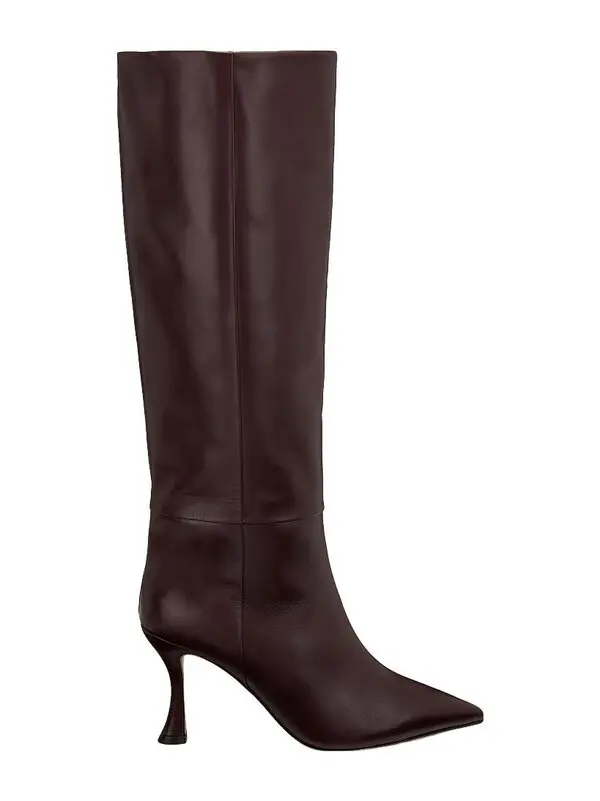 ALEXANDRE BIRMAN Chloe 60mm Leather Knee Boots - Cherry Lacquer