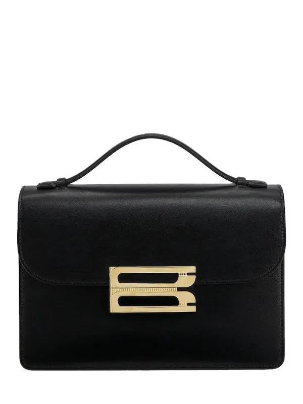 Victoria Beckham Dorian Leather Top Handle Bag - Black