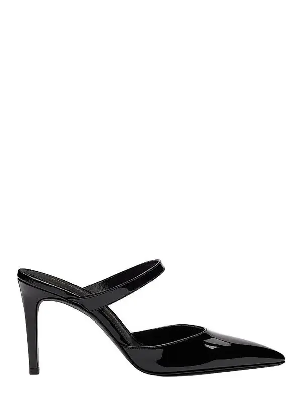 STUART WEITZMAN Power 85mm Patent Leather Stiletto Mules - Black