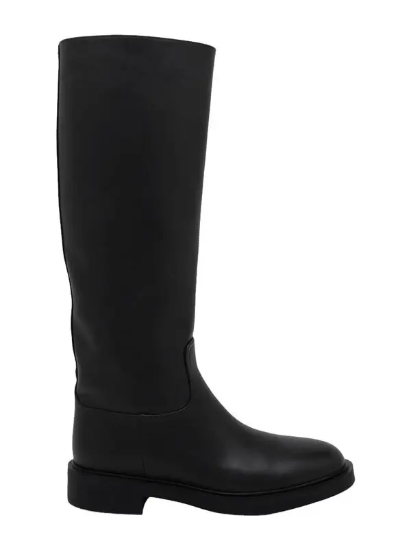 GIANVITO ROSSI Ascott Leather Knee-high Boots - Black