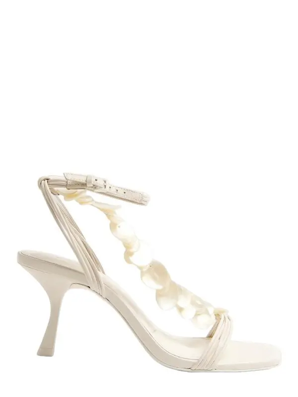 Simkhai Elin Beaded Leather Sandals - Alabaster