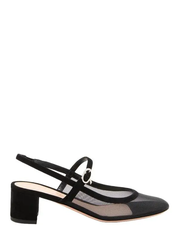 GIANVITO ROSSI 45mm Suede & Mesh Pumps - Black