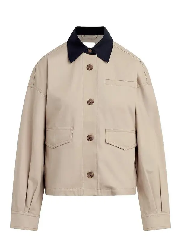 FAVORITE DAUGHTER The Carla Cotton Jacket - Desrt Khaki Multi