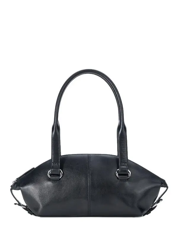 Staud Hester Mini Leather Shoulder Bag - Black