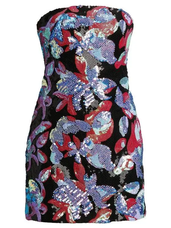 16Arlington Lights On Stell Regular Fit Sequined Minidress - Multi