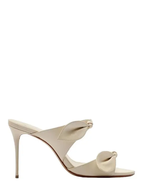 ALEXANDRE BIRMAN Magnolia 85mm Leather Mules - Eggshell