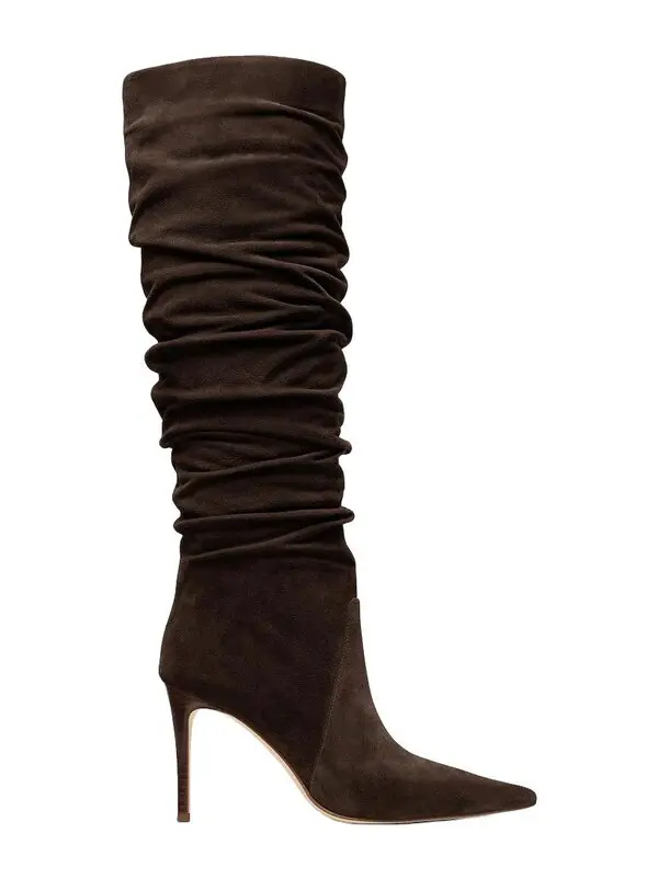 Michael Kors Dawn 90mm Suede Knee-high Slouch Boots - Chocolate