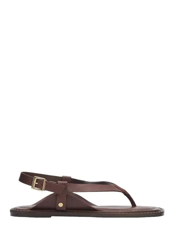 Schutz Lorraine 25mm Leather Sandals - Root Brown