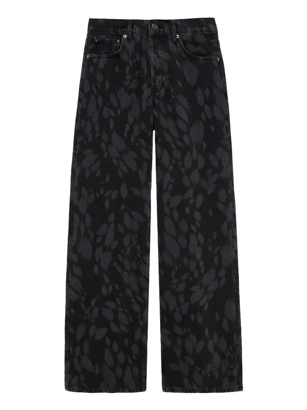 ANINE BING Hugh Straight-leg Jeans - Washed Black