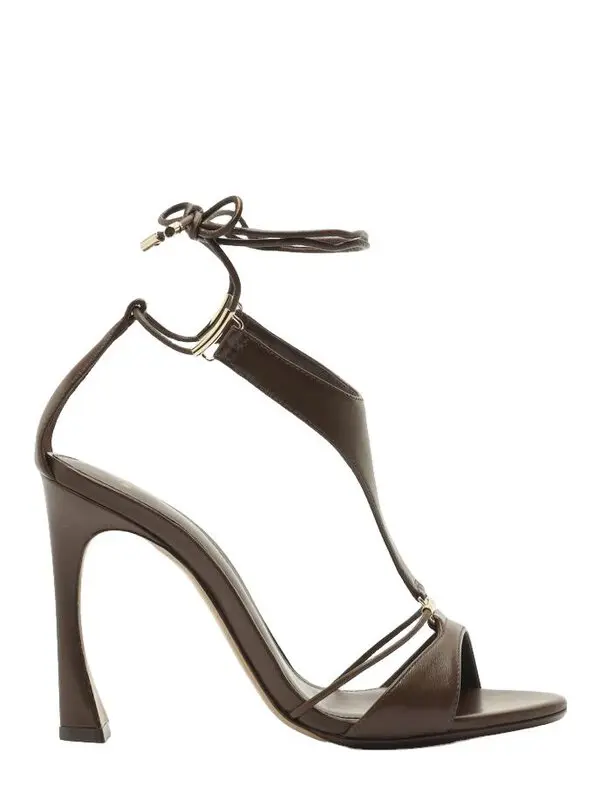 ALEXANDRE BIRMAN Mimi 100mm Leather Stiletto Sandals - Mousse