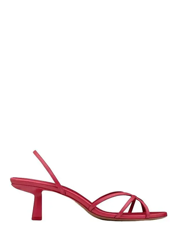 NEOUS Nostalgic Modernism Ibor 55mm Leather Slingback Sandals - Ruby