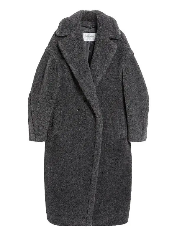 Max Mara Teddy Bear Icon Coat In Alpaca And Wool - Medium Grey