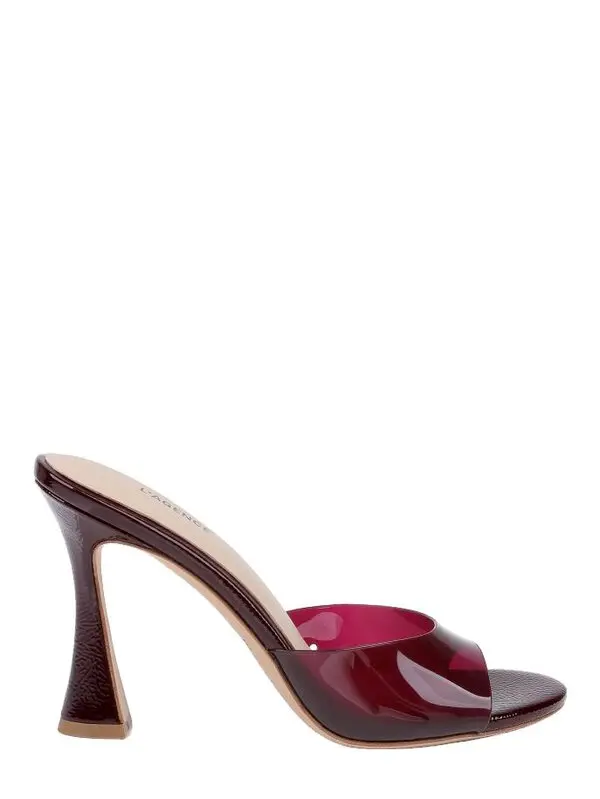 L'Agence Avery 100mm Curved-heel Sandals - Wine