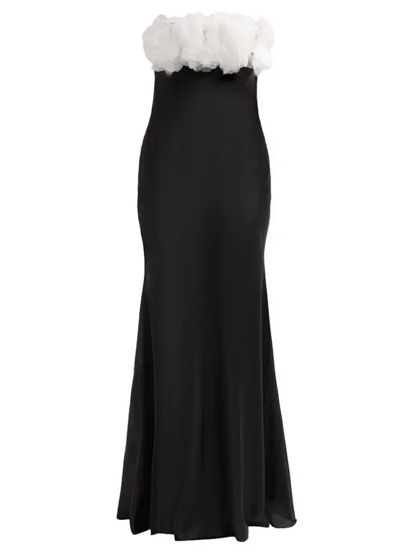 AS IT MAY Elea Rose Strapless Column Gown - Black