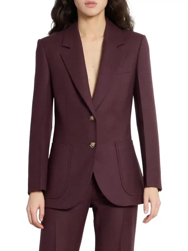 Victoria Beckham Katherine Wool Blazer - Acai