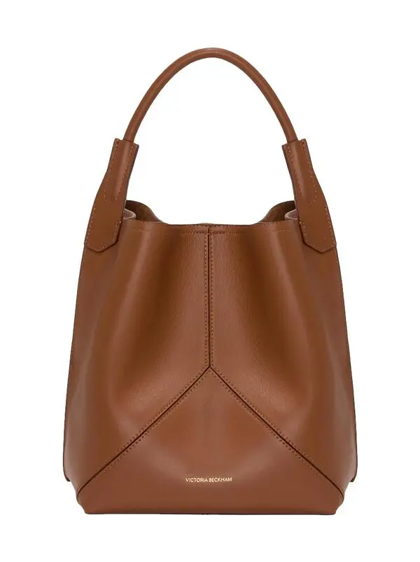 Victoria Beckham Leather Bucket Bag - Dark Tan