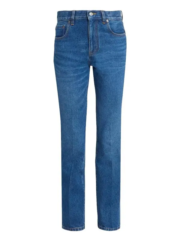 Victoria Beckham Low-rise Flare Jeans - Mid Blue Wash