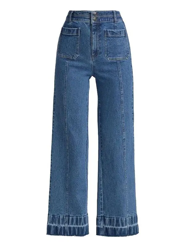 Cinq À Sept Dorothea Wide-leg Denim Pants - Saphir