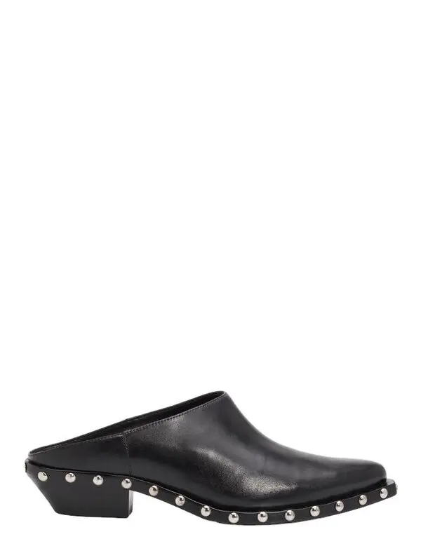 Schutz Taylor 30mm Studded Leather Mules - Black