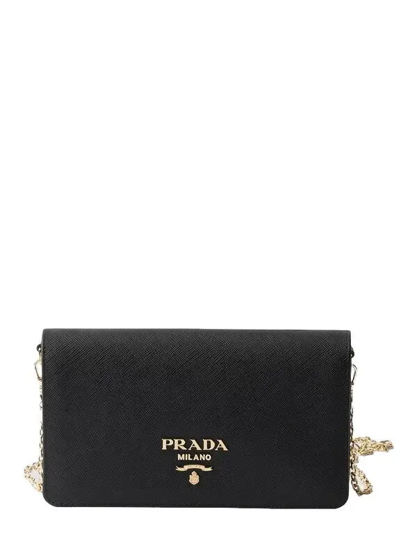 Prada Saffiano Mini Shoulder Bag - Black