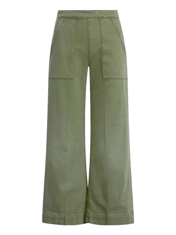 Joe's Jeans The Side Zip Wide-leg Ankle Pants - Pesto