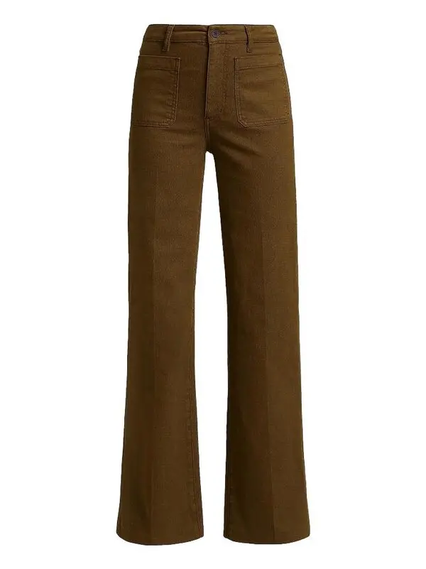 FRAME The Refined High-rise Wide Flared Jeans - Tree Moss
