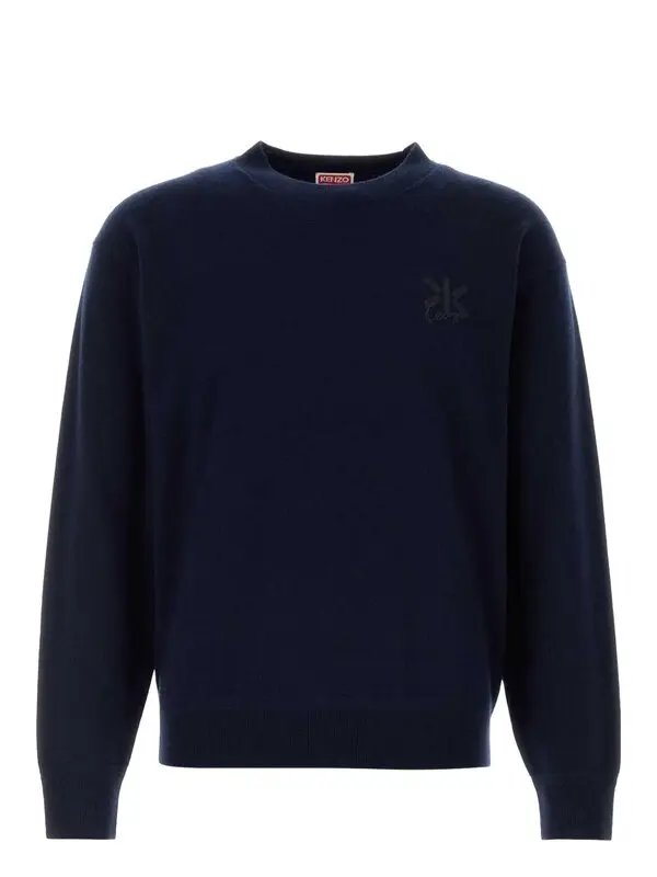 Kenzo Midnight Bue Wool Blend Sweater - Blue