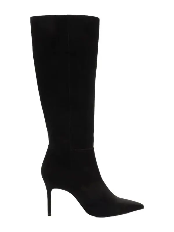 Schutz Mikki 80mm Nubuck Leather Knee-high Boots - Black