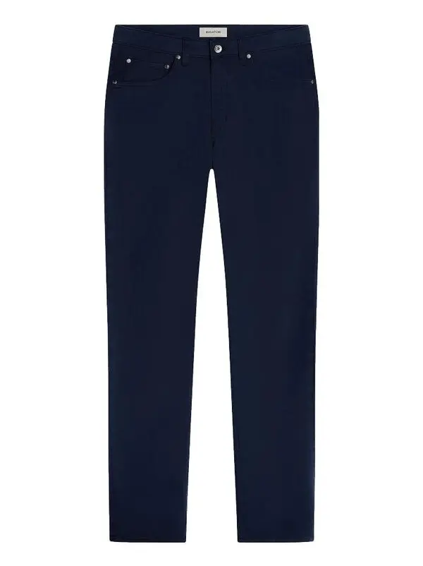 Bugatchi Stretch-cotton Straight-leg Jeans - Navy