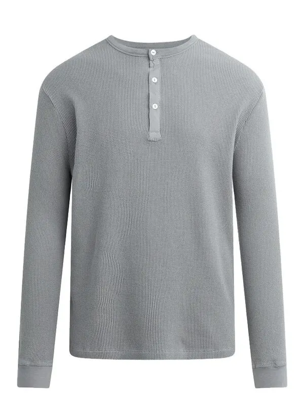 Joe's Jeans Waffle-knit Cotton Henley - Mockingbird