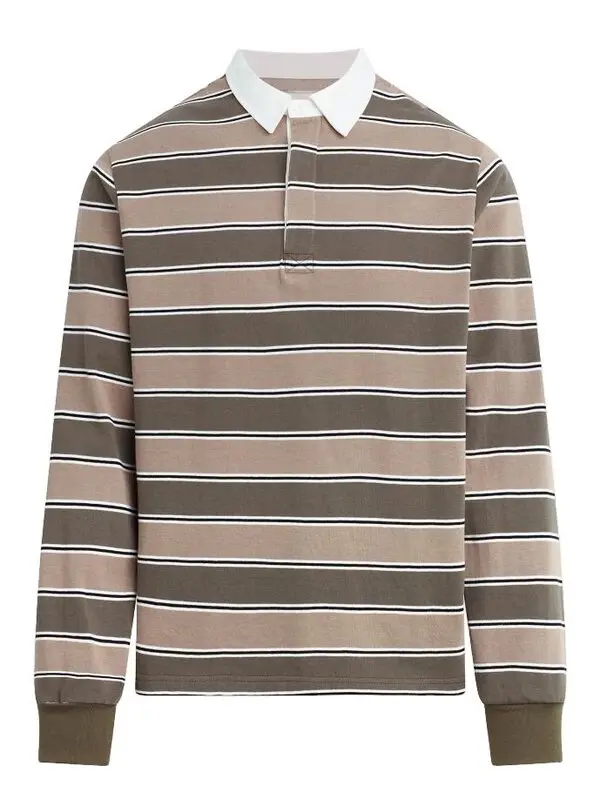 Joe's Jeans Striped Cotton Rugby Shirt - Tea Leaf Multi