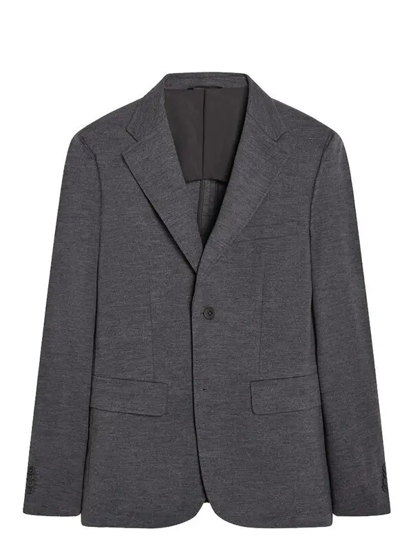 Bugatchi Wool-nylon Single-breasted Blazer - Anthracite