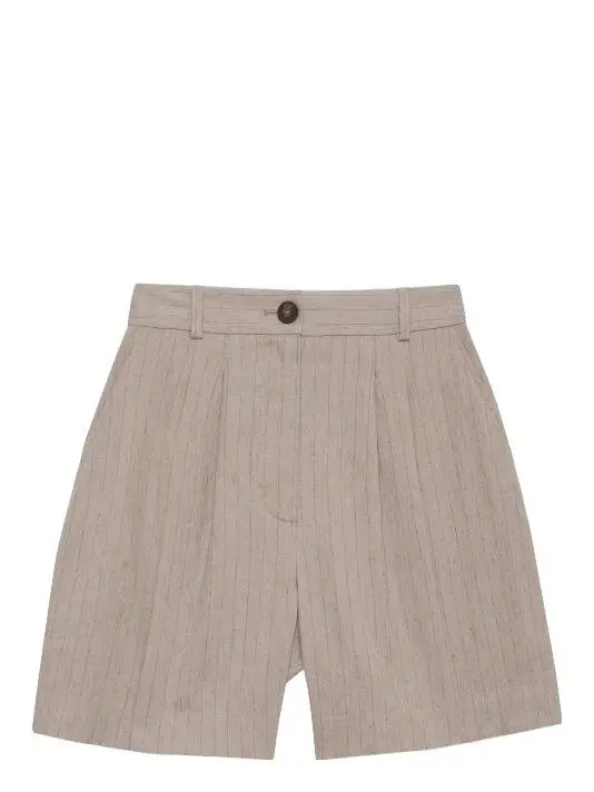 ANINE BING Brice Tailored Pinstripe Shorts - Multi